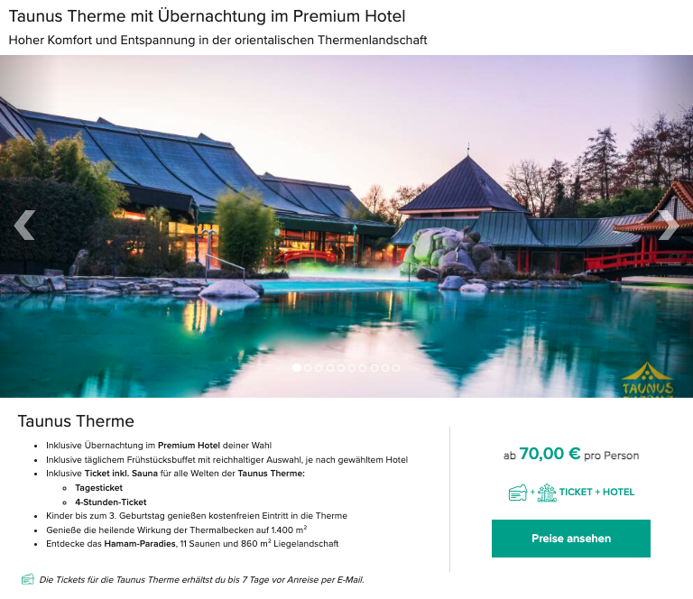 Taunus Therme | Ticket + Hotel ab 70