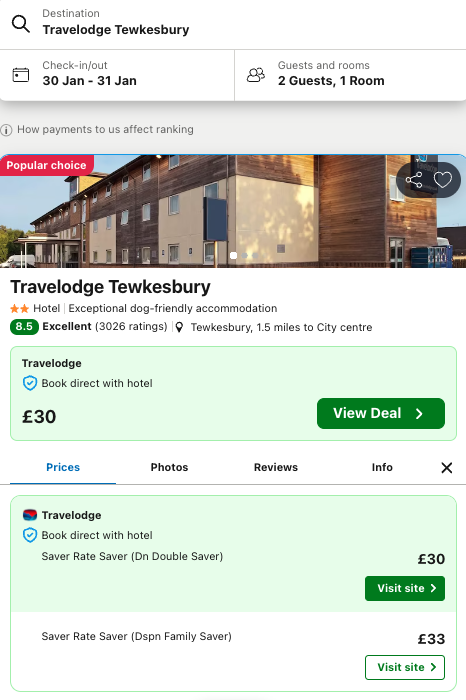 Cheap rates for this award-winning Cotswolds Travelodge stay 🏆
