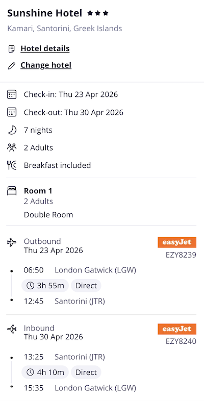 Beachfront Santorini holiday with ️ and breakfast under £300 🏝️☀️🍹