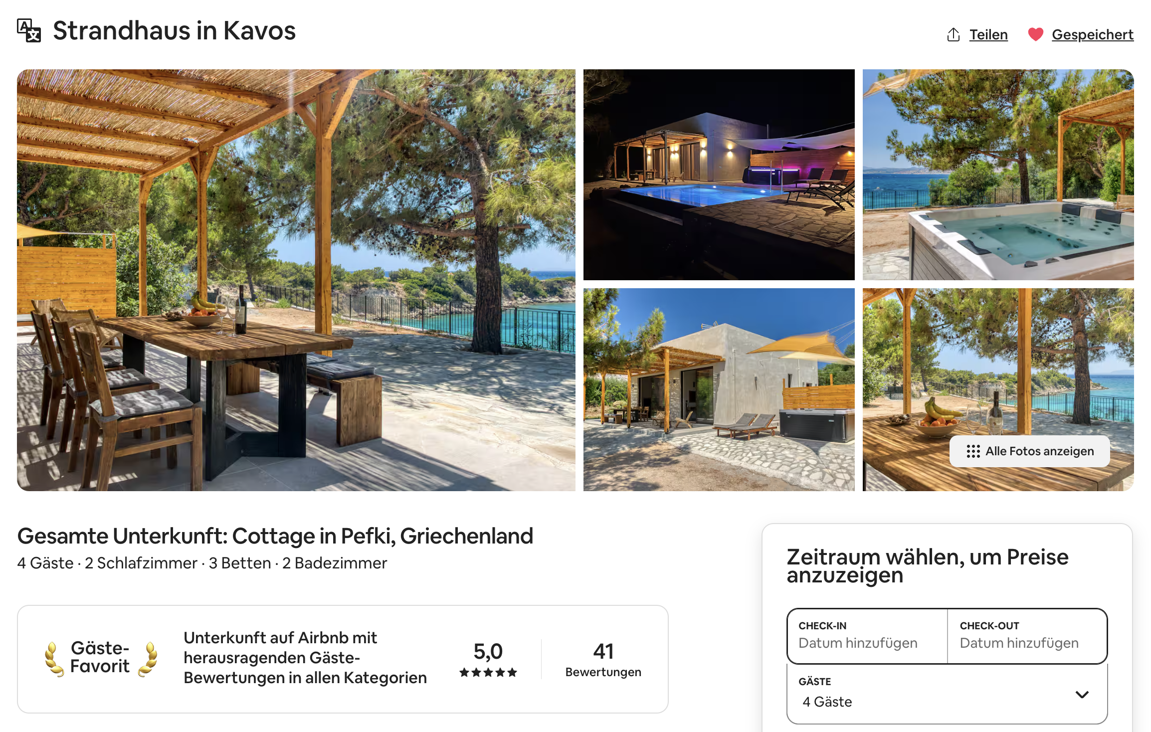 Strandhaus mit Pool & Whirlpool, Rhodos | Urlaub in Griechenland